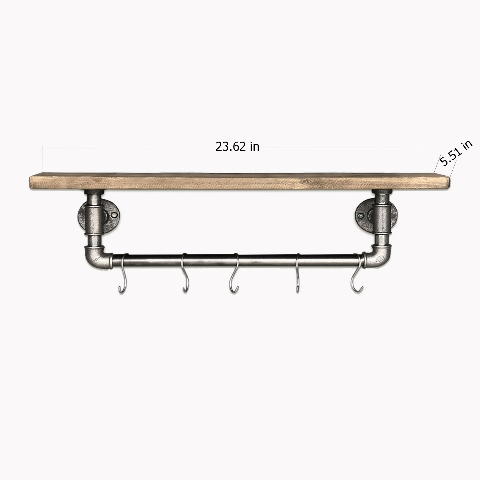 Raft Suspendat, Boru Raf, Nuc-Negru, 28 x 14 x 16 cm - eMAG.ro