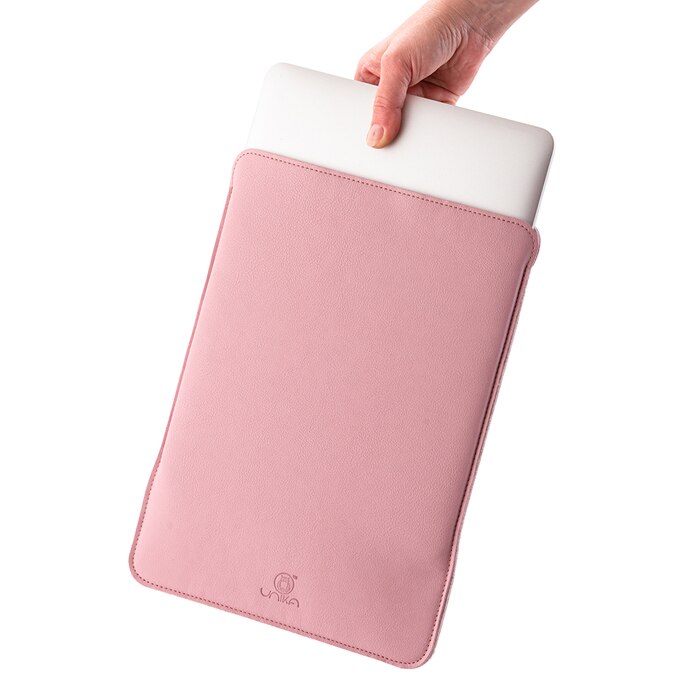 Husa laptop, MacBook PRO 14 inch, piele PU cu lana din fibre naturale ...