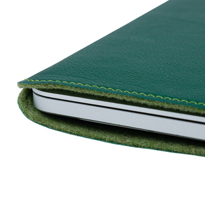 Husa laptop, MacBook PRO 14 inch, piele PU cu lana din fibre naturale ...