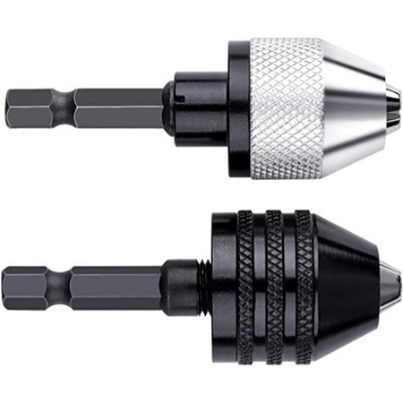 Set 2 adaptoare burghiu, Sunmostar, Otel, Negru/Argintiu - eMAG.ro