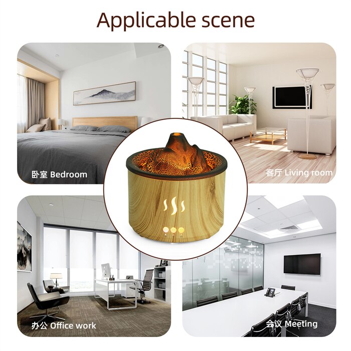 Difuzor de ulei esential, umidificator de aer, 500 ml, alimentare USB ...