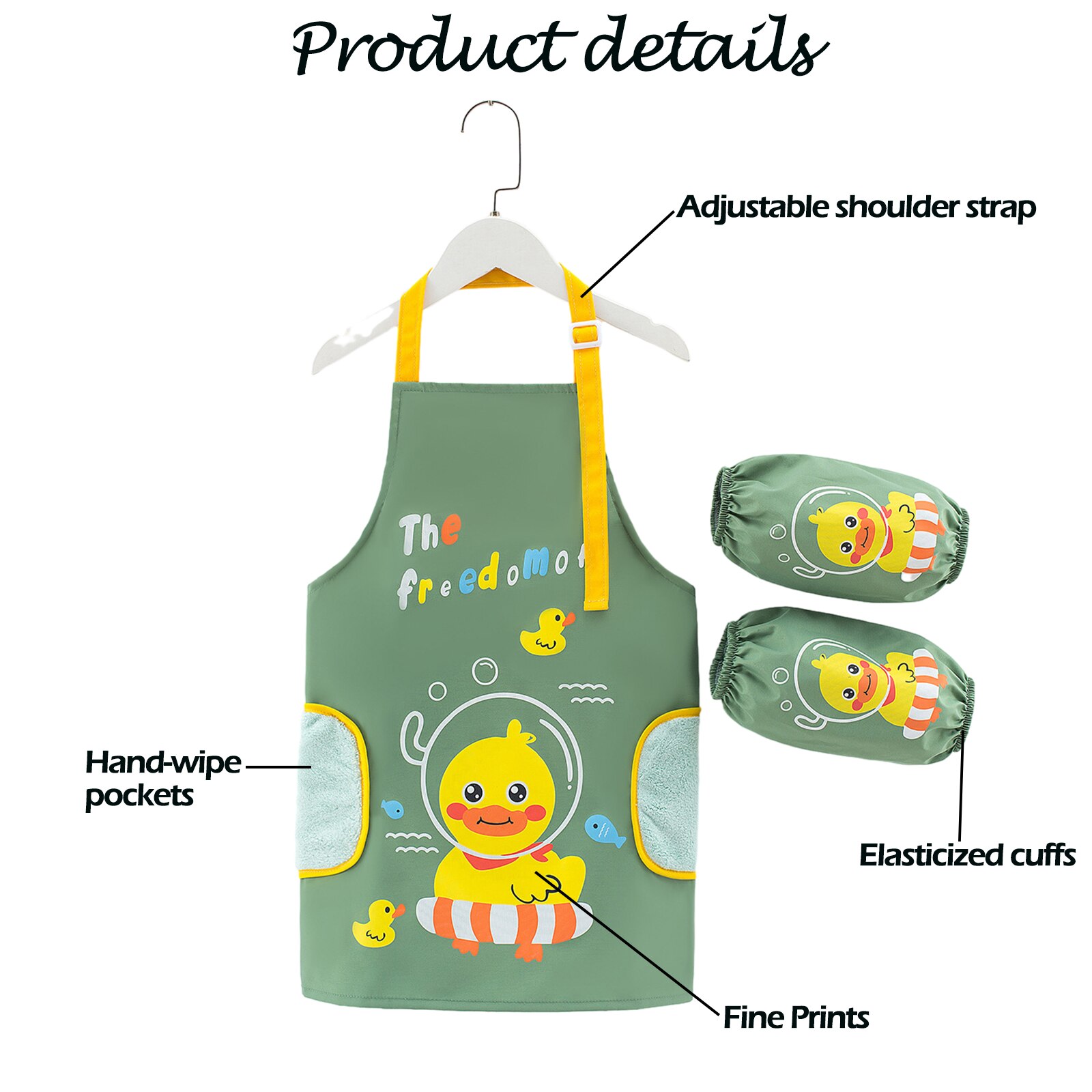 Set sort si maneci pentru copii 4-6 ani, NUODWELL, Cu curea de umar ...