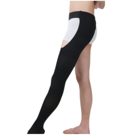 Ciorapi compresivi medicinali pentru piciorul stang cu prindere in ...