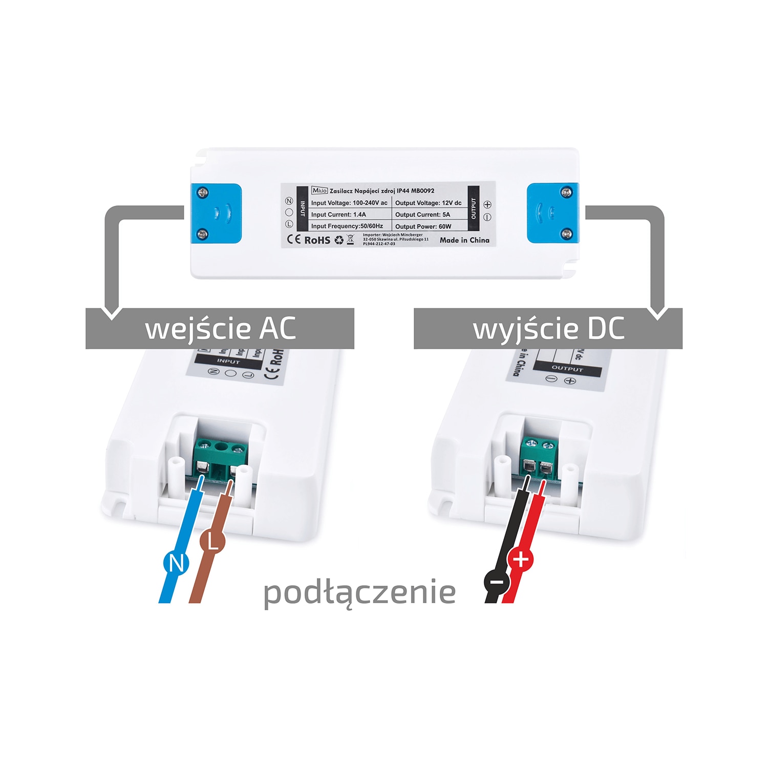 Sursa alimentare, BERGE, 12V, 60W, Alb - eMAG.ro