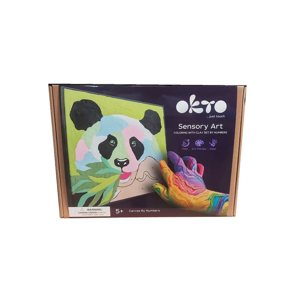 Gyurma színező készlet, OKTO, 29x29 cm - Panda - eMAG.hu