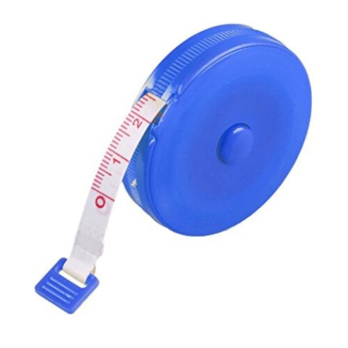 Centimetru croitorie, tip rola retractabila, albastru, Syamag, 150 cm ...