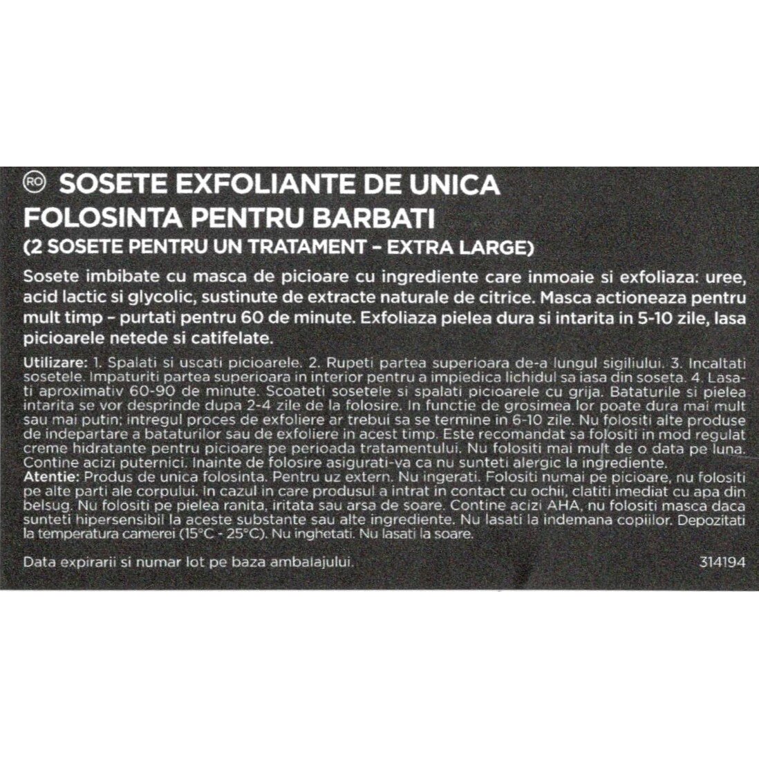 Sosete exfoliante cu acizi AHA, Manfoot 1 set - eMAG.ro