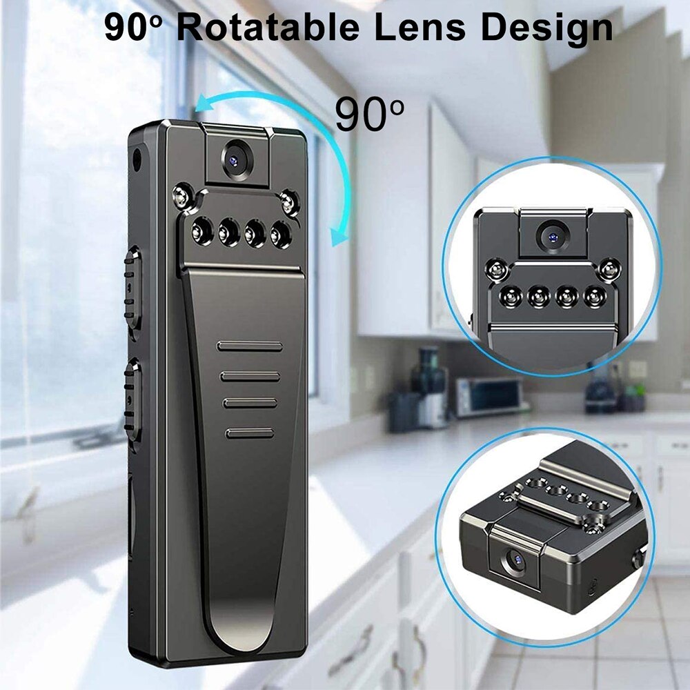 Mini camera video portabila, JeiibrZui, 1080P, Negru - eMAG.ro