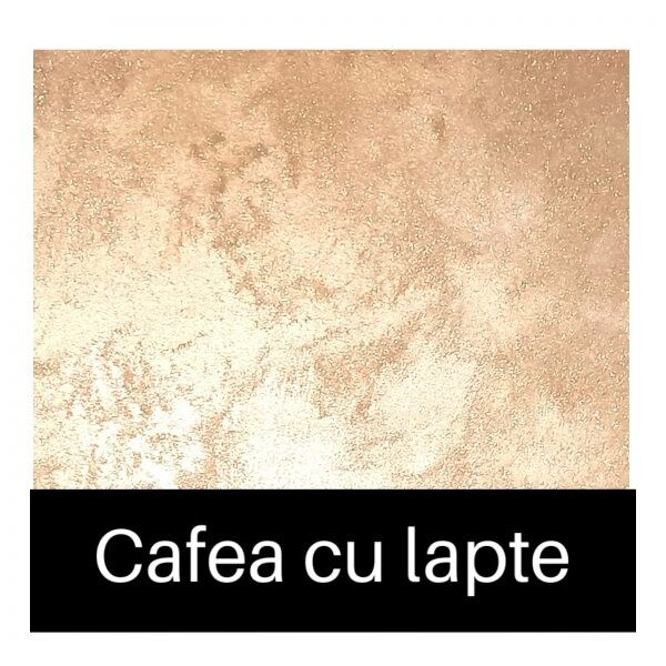 Vopsea decorativa Perla Luxury cu Fulgi Perlati, Cafea cu Lapte, 1 L si ...