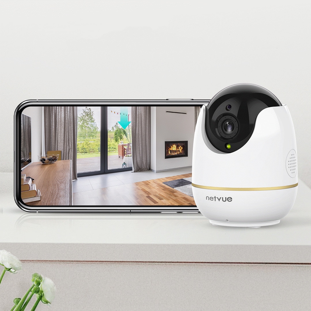 Camera de securitate pentru interior Netvue Orb Cam, 1080P HD, Motion ...
