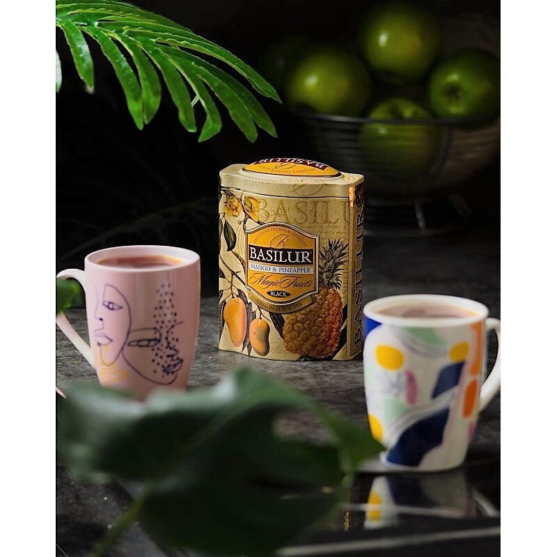 Ceai negru ceylon Mango & Pineapple, cu portocale, floare de colt ...