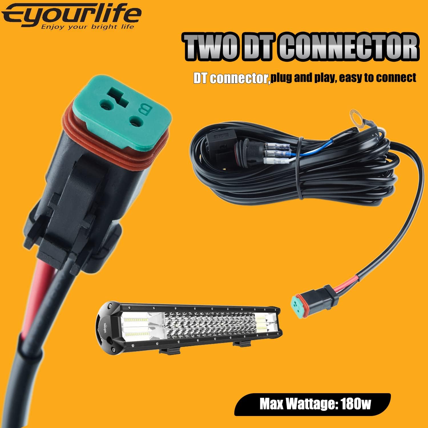 Cablaj instalatie electrica proiectoare auto cu o iesire si mufa pentru ...