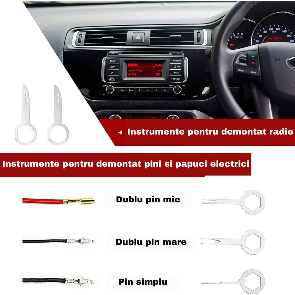 Set complet 200 piese NicRONet, ustensile rezistente de plastic rosii ...