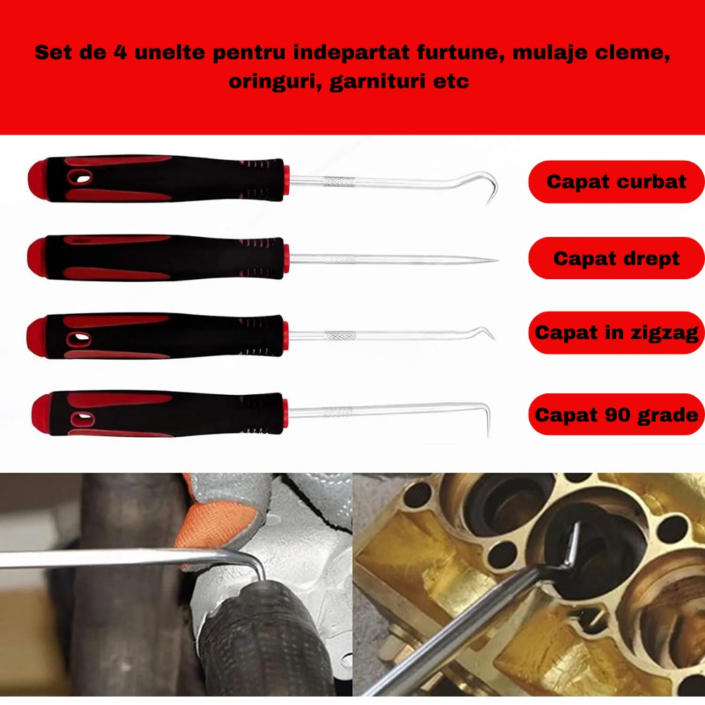 Set complet 200 piese NicRONet, ustensile rezistente de plastic rosii ...