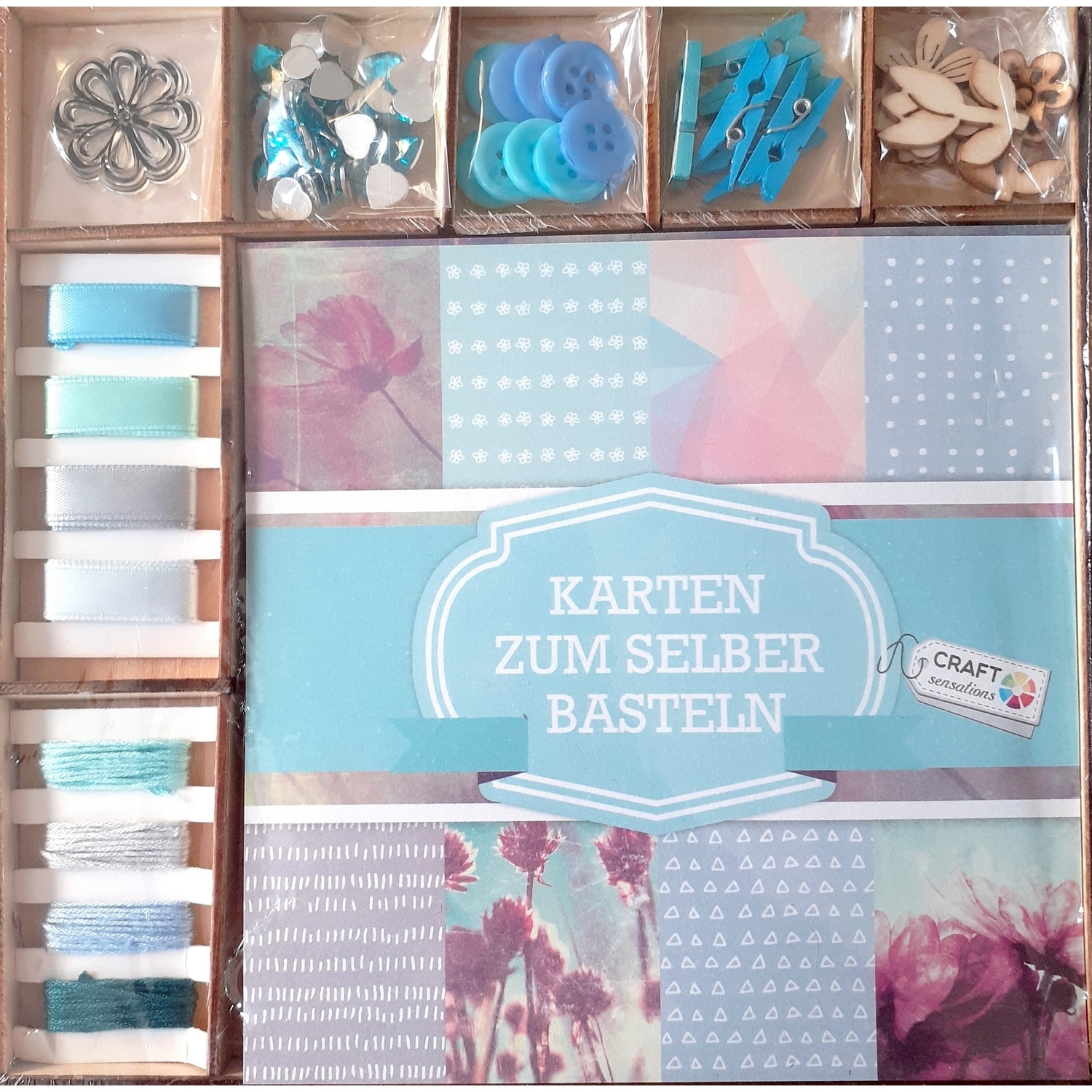 Комплект за декорация на картички, Craft Sensations, син - eMAG.bg