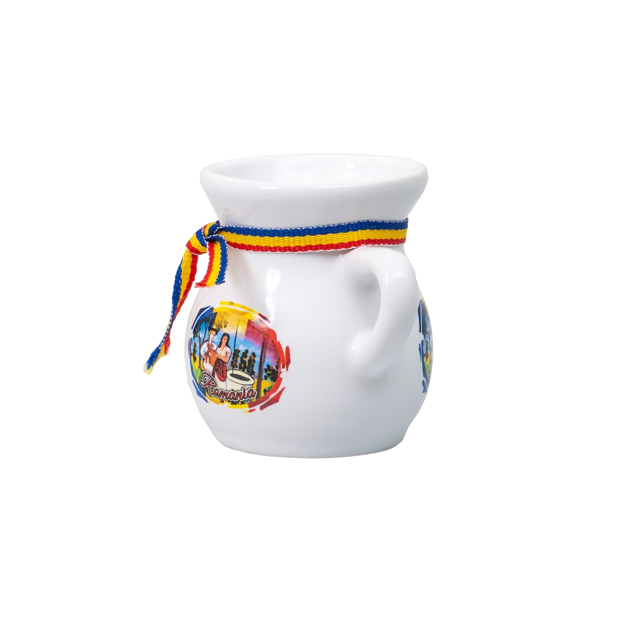 Canuta pentru tuica, cu panglica Romania, capacitate 50ml / EXT 10785 ...