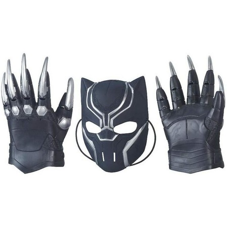 Set masca si manusi Black Panther, Hasbro, +5 ani, Negru - eMAG.ro