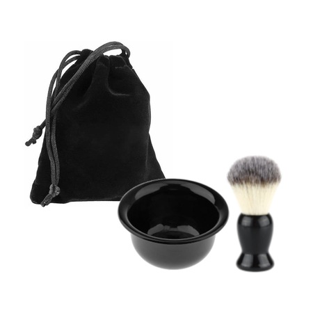 Set barber cu bol si pamatuf pentru barbierit, Ardette, SB2PC, 2 piese ...