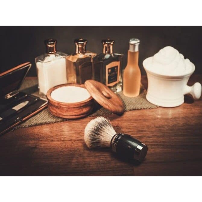 Set barber cu bol si pamatuf pentru barbierit, Ardette, SB2PC, 2 piese ...