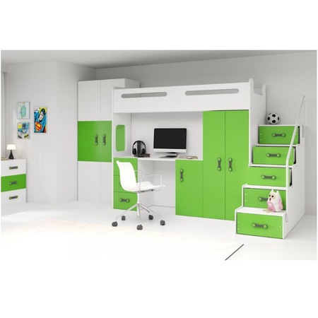 Mobilier camera copii cu pat supraetajat LovelyCouture MAX 4 200x80x9cm ...