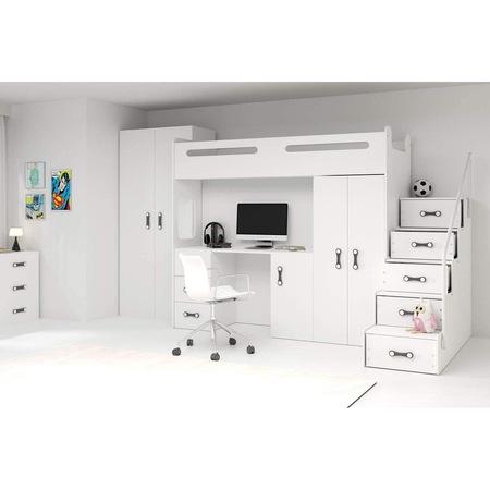 Mobilier camera copii cu pat supraetajat LovelyCouture MAX 4 200x80x9cm ...