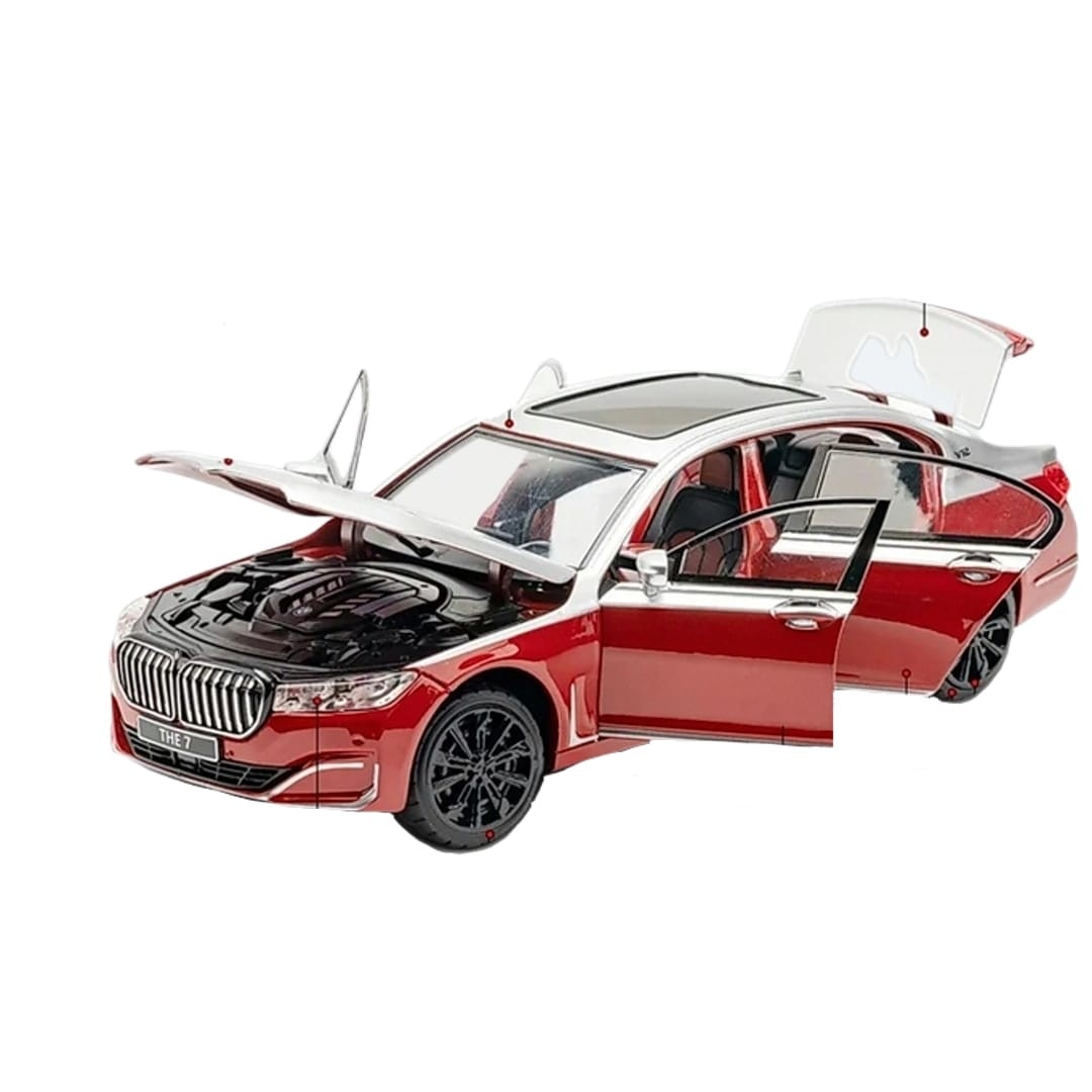 Механична метална кола, BMW 7 серия, светлини и звуци, подвижни врати ...