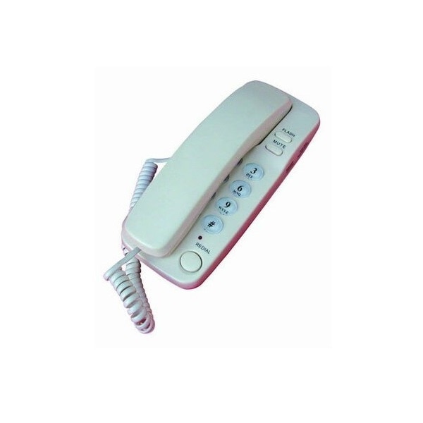 Telefon de birou cu fir, model compact, alb - eMAG.ro