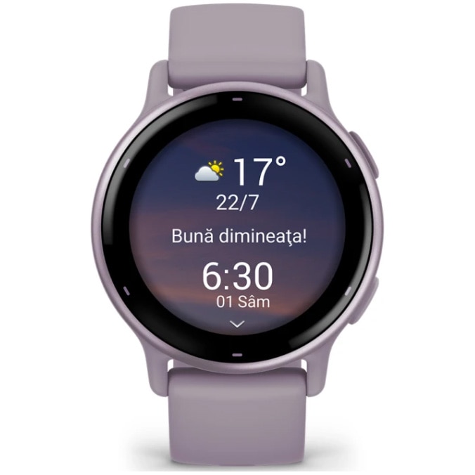 Smartwatch Garmin vivoactive 5, GPS, 42mm, curea silicon, Metallic ...