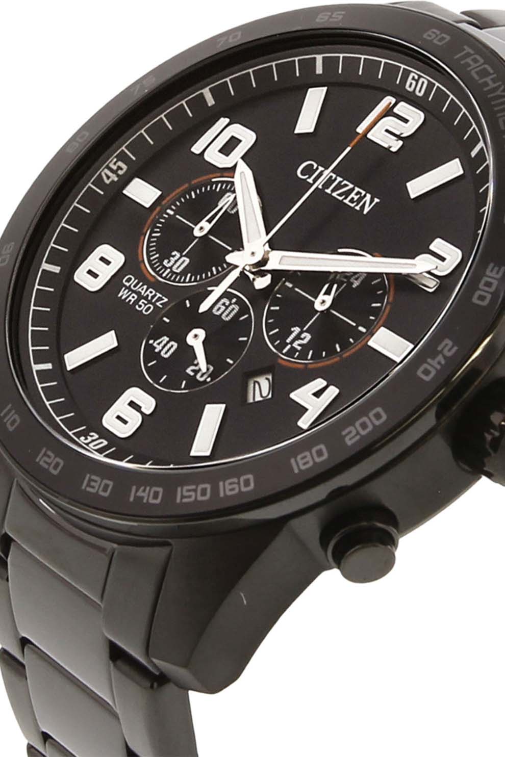 Citizen, Ceas cronograf rotund, Negru - eMAG.ro