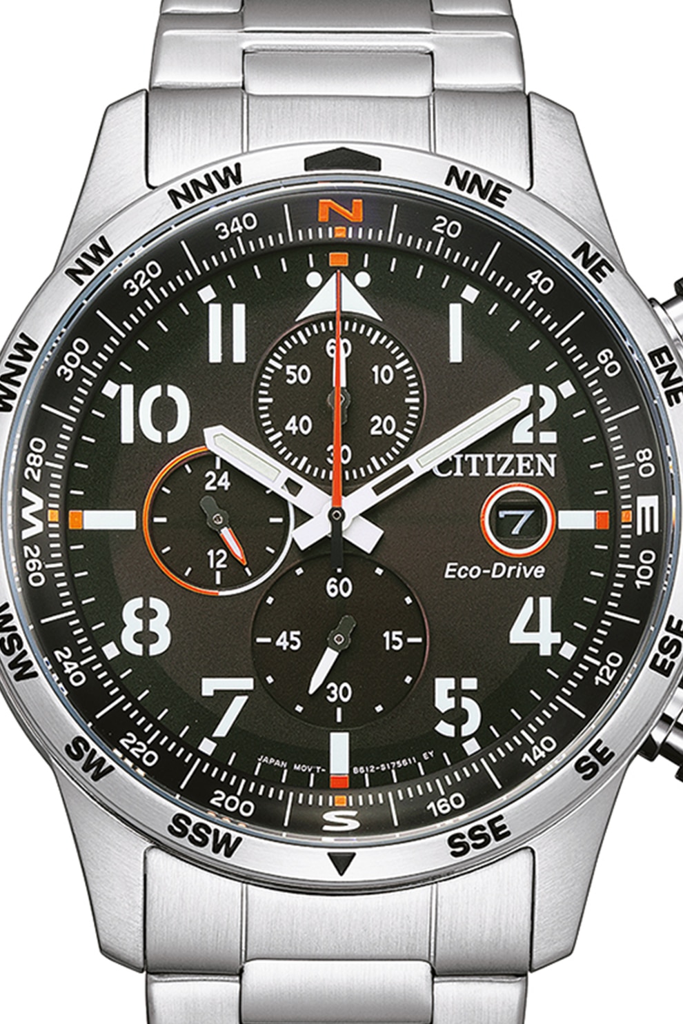 Citizen, Часовник със слънчево захранване и хронометър, Сребрист - eMAG.bg