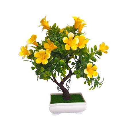 Copacel artificial verde cu flori galbene - eMAG.ro