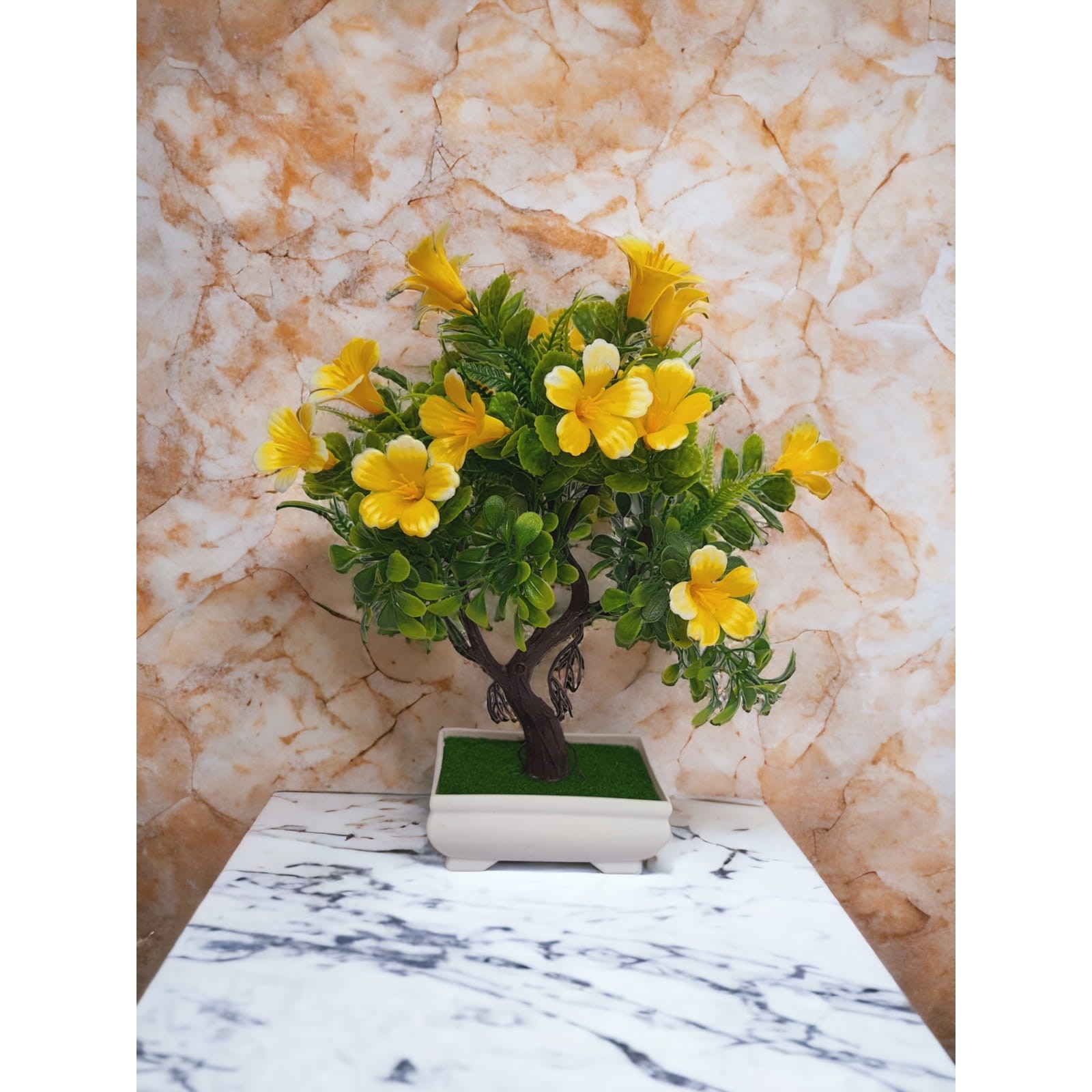 Copacel artificial verde cu flori galbene - eMAG.ro