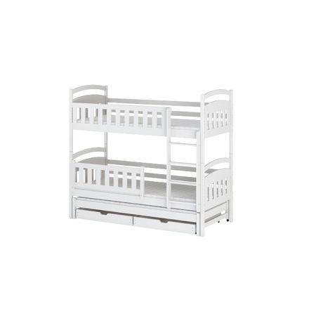 Pat supraetajat pentru copii Blank, extensibil, 90x200, pin, alb - eMAG.ro