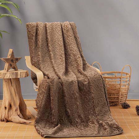 Patura pentru 2 persoane, Cottonbox, Sirocco Cappuccino, Microfibra ...