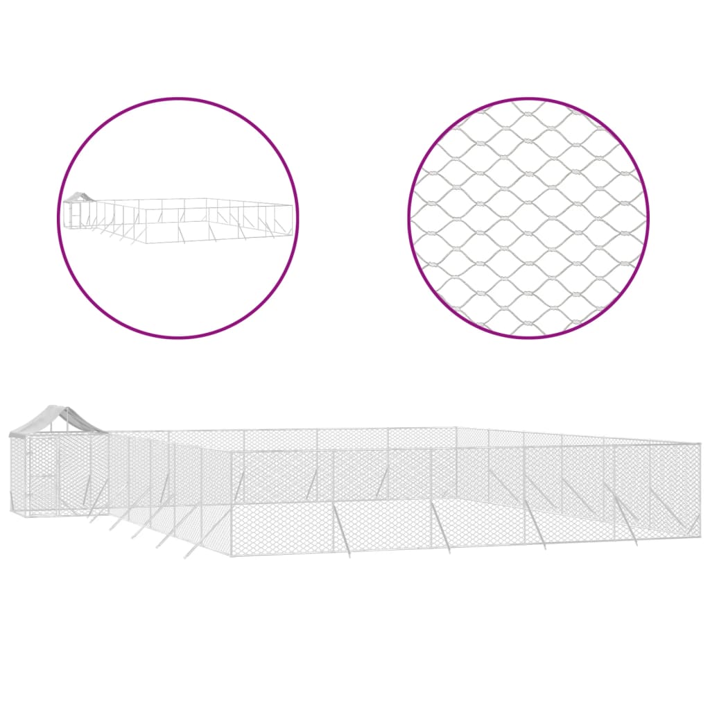 Tarc universal cu acoperis Zakito Europe, 12x12x2,5 m, argintiu - eMAG.ro