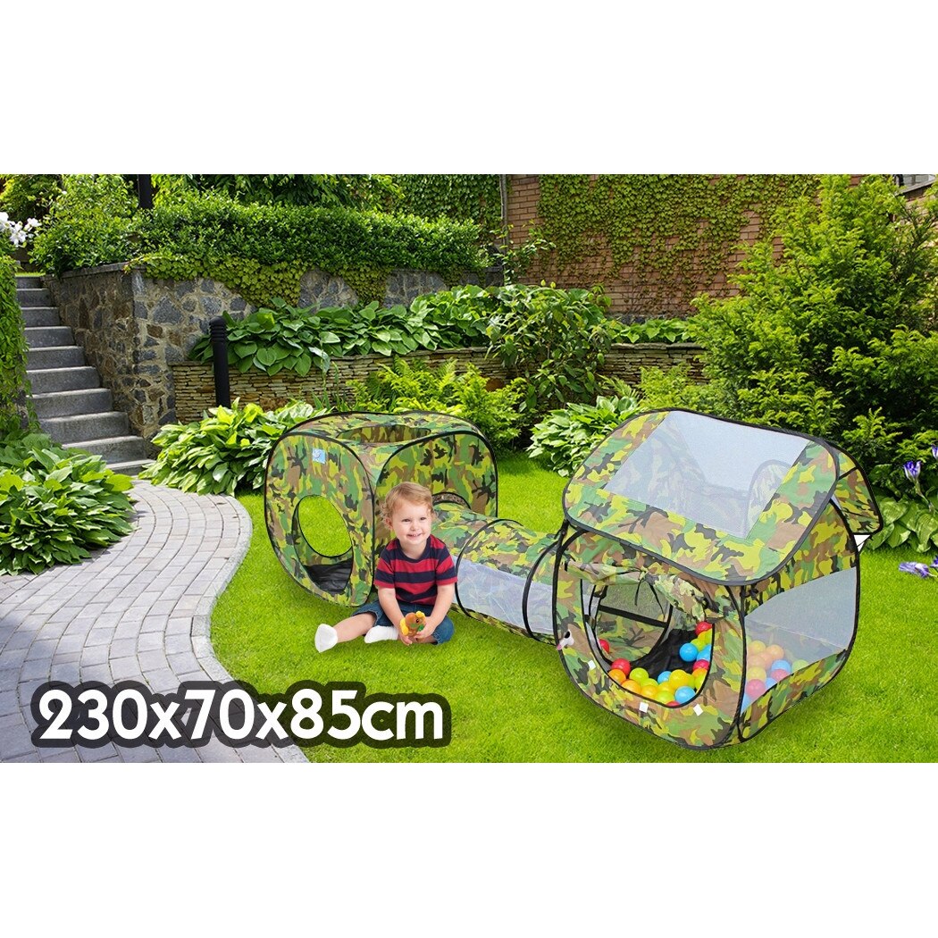 3 az 1-ben játszótér gyerekeknek, multifunkcionális, ház, alagút és sátor, 230x70x85cm ...