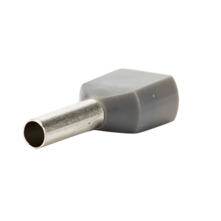 Set 100 bucati pini terminali dubli izolati, E-LOCKS, tip TE2512 ...