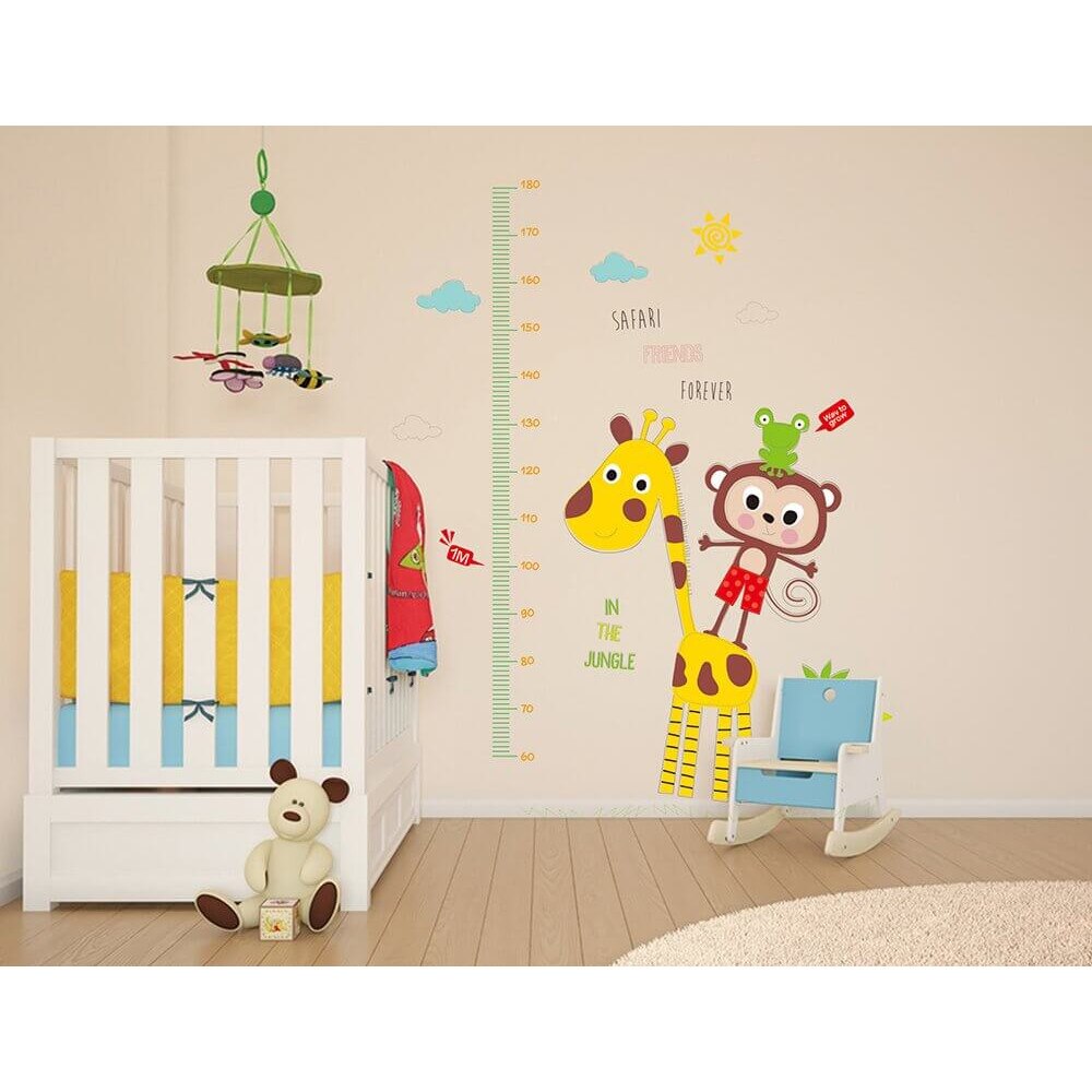 Sticker autocolant metru masurare inaltimea copii Salestore.ro®, Girafa ...