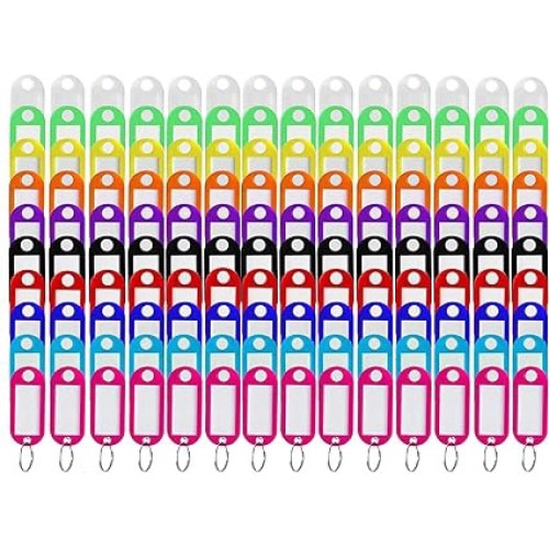 Set 150 etichete pentru chei, Cersaty, Metal/Plastic, Multicolor - eMAG.ro