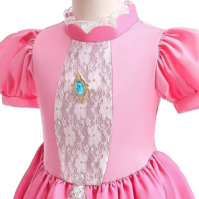 Set rochie printesa cu accesorii Peach, Poliester, Roz, 150 cm - eMAG.ro