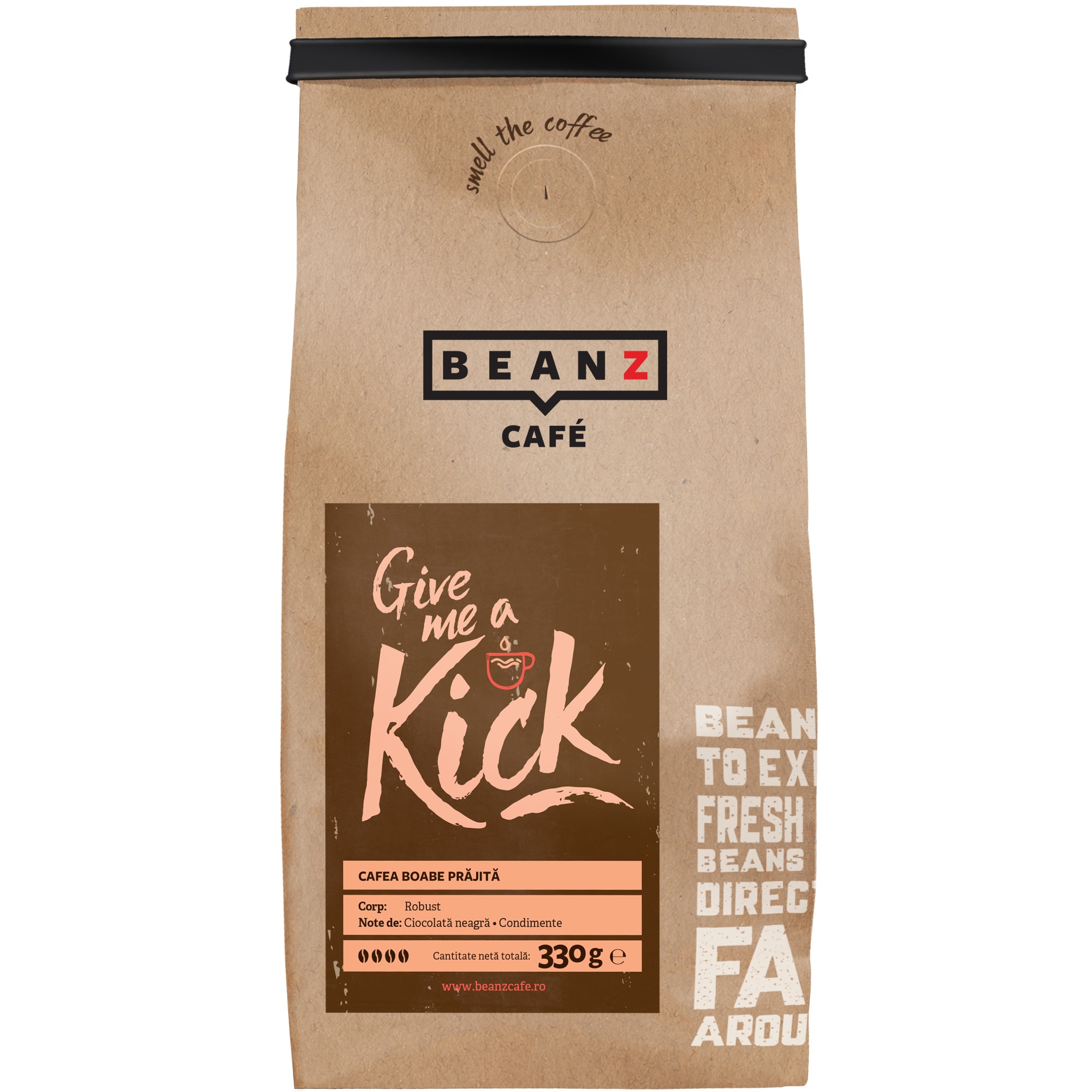 Cafea boabe Beanz Kick, 330 g - eMAG.ro