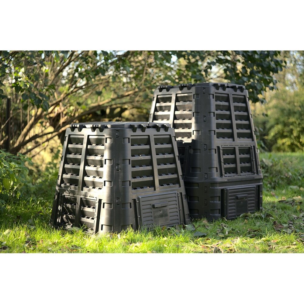 Compostor gradina, Rojaplast, Plastic, 1000 l, Negru - eMAG.ro