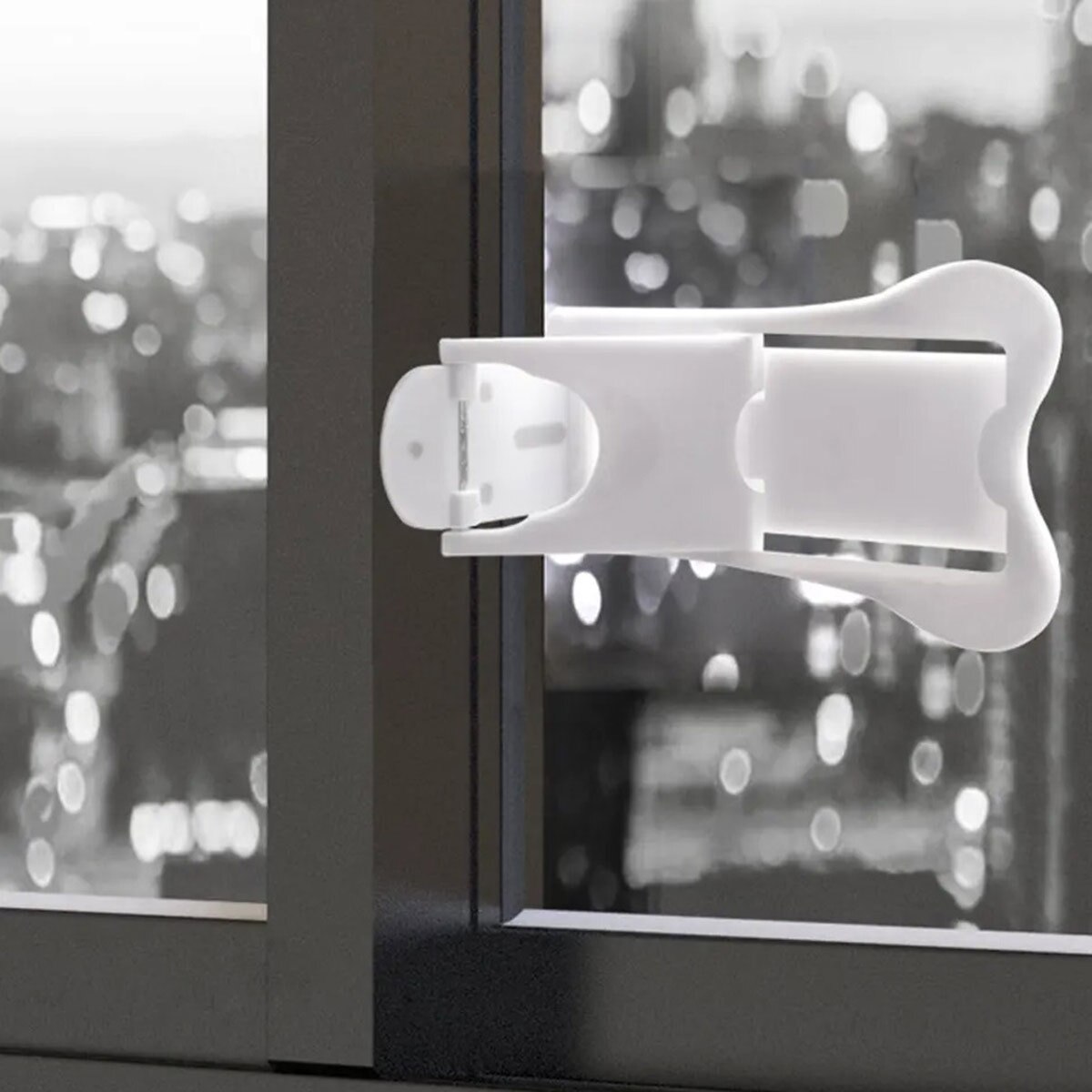 Комплект от 2 брави Macomi™ за плъзгащи се врати, защита за деца и домашни любимци, пластмасови ...