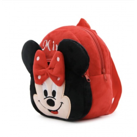 Ghiozdan Minnie Mouse, rosu, din plus, pentru gradinita - eMAG.ro
