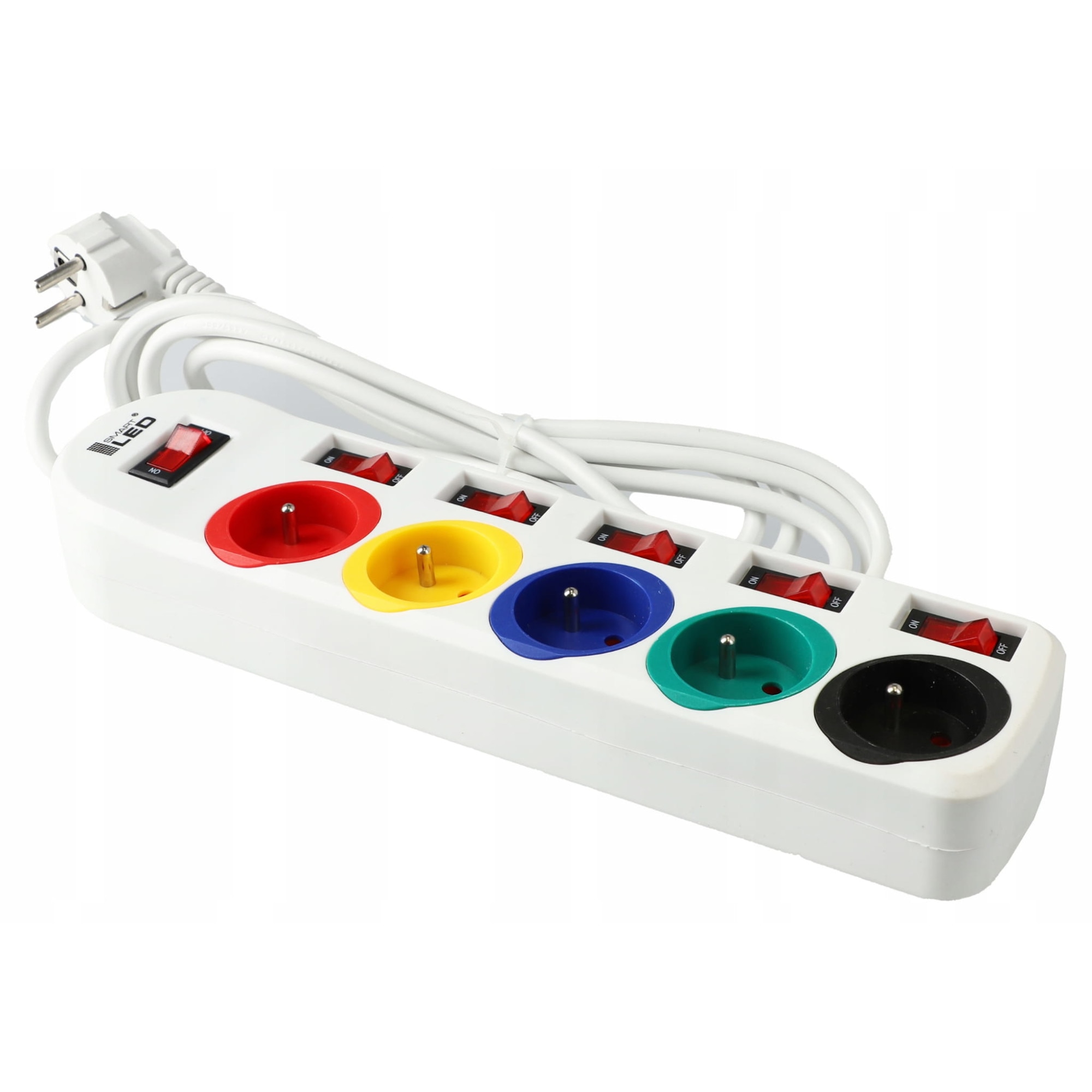 Prelungitor SmartLED, 5 prize, 2 m, Multicolor - eMAG.ro