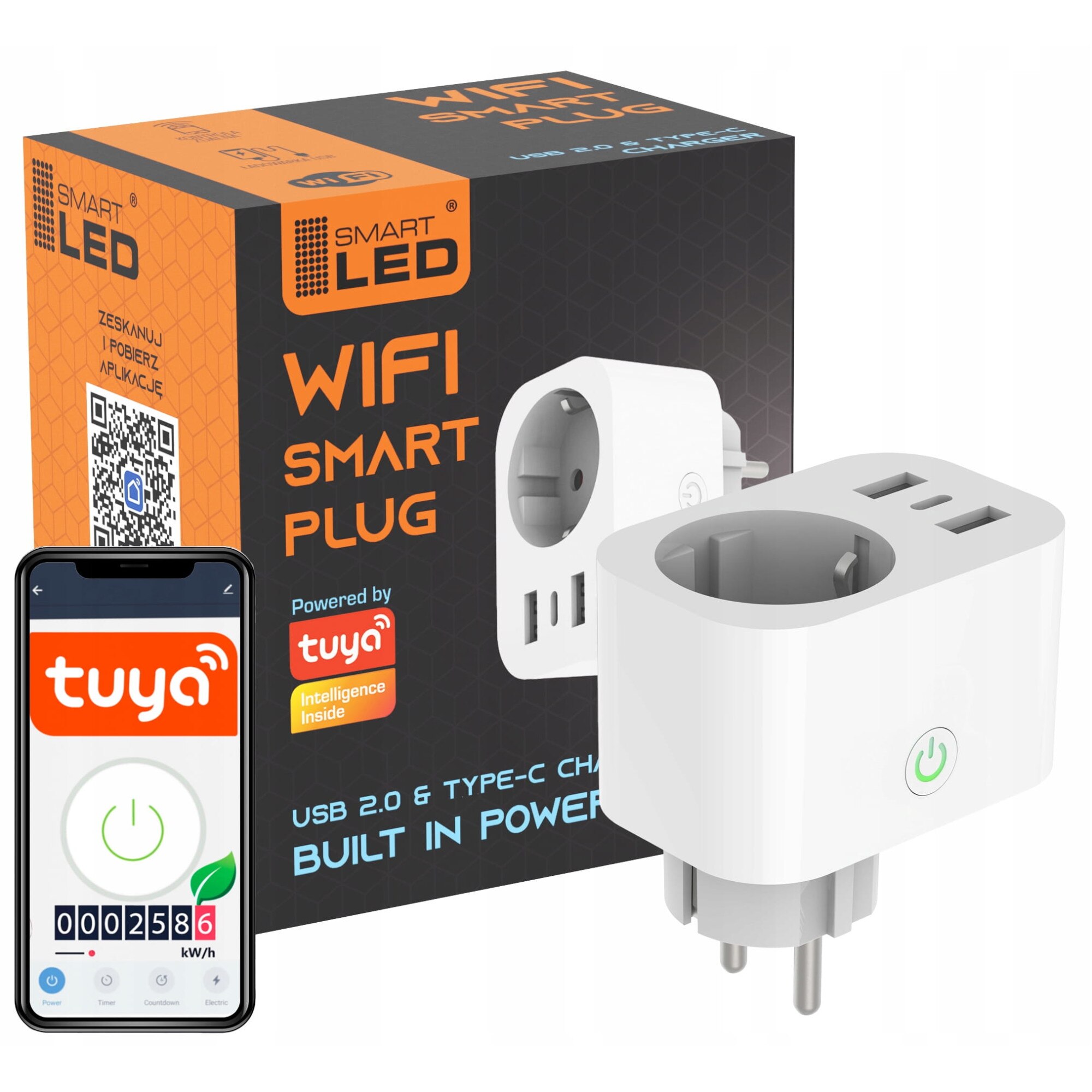 Priza SMART, SmartLED, 230 V, Alb - eMAG.ro