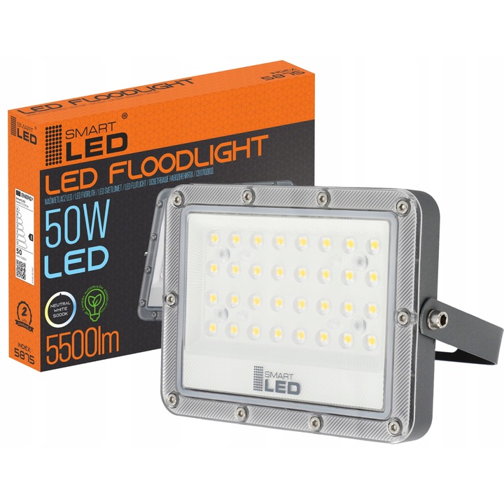 Proiector LED, 50W, 5000K, 5500lm, 230V, IP65 110lm/W - eMAG.ro