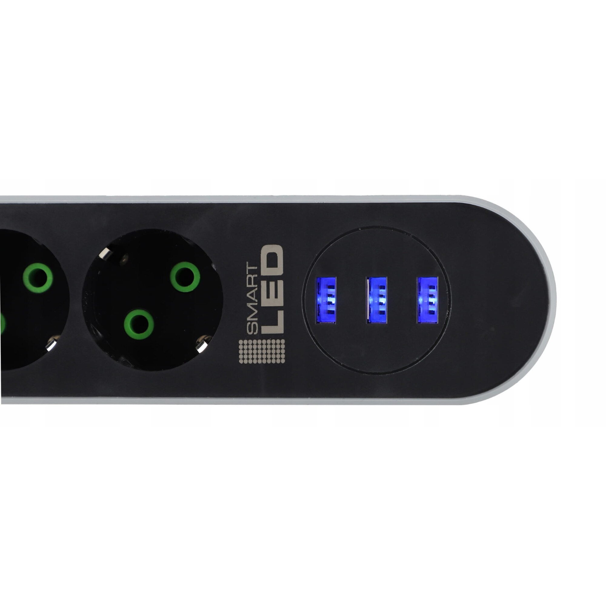 Prelungitor SmartLED, 4 prize, 3 m, Negru/Gri - eMAG.ro