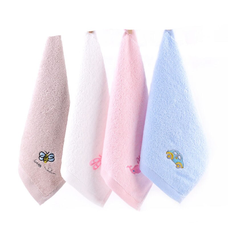 Set 4 Prosoape copii, Sunmostar, Bumbac, 25 x 25cm, Multicolor - eMAG.ro