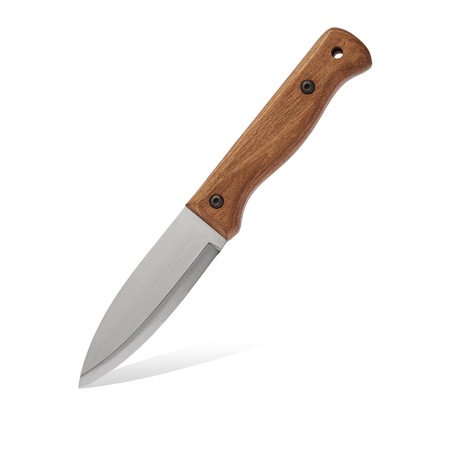 Cutit de camping, BPS Knives, Inox, 230 mm, Gri/ Maro - eMAG.ro